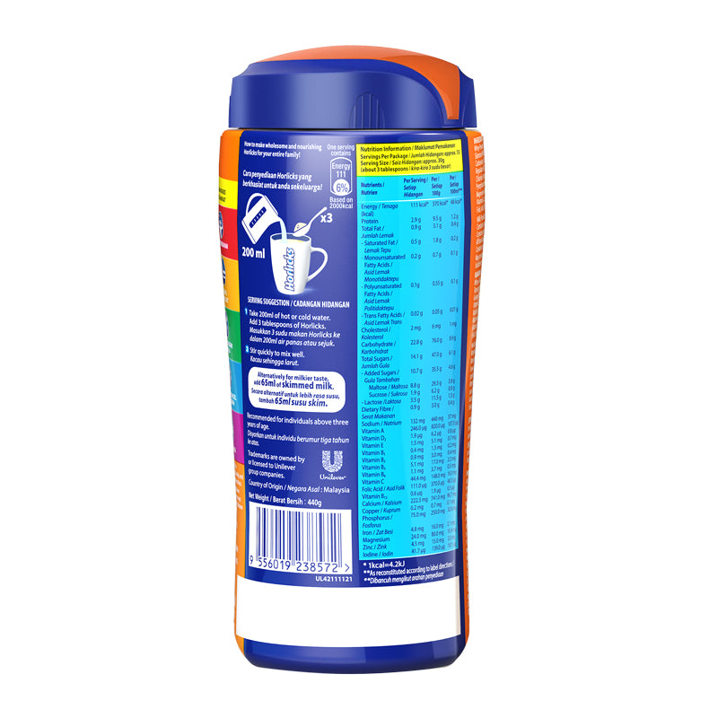 Horlicks 3 in 1 Instant Malted Drink - Original 440g – Grocery Owl