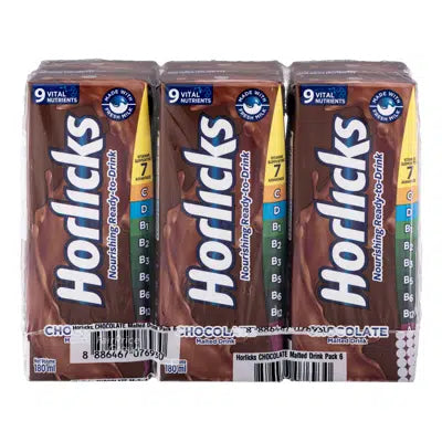 Horlicks Malted Drink - Chocolate (180ml x 6) – Grocery Owl