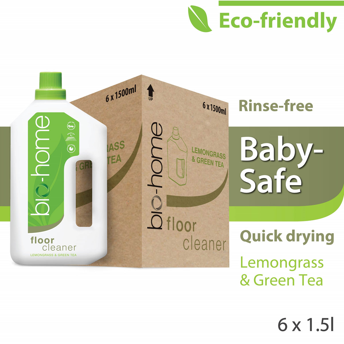bio home Floor Cleaner - Lemongrass And Green Tea, 1.5Ltr (Ctn ...